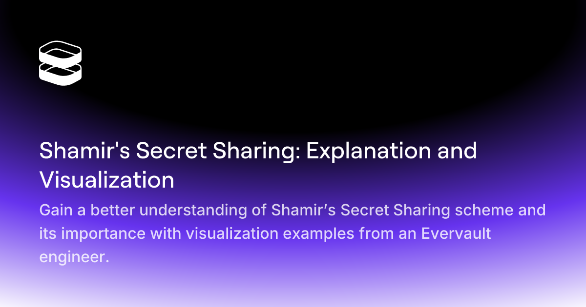 Shamir's Secret Sharing: Explanation and Visualization — Blog — Evervault